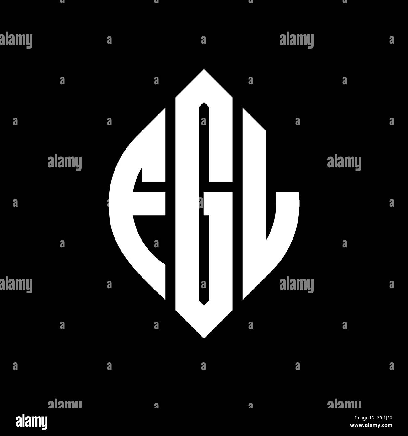 FGL circle letter logo design with circle and ellipse shape. FGL ...