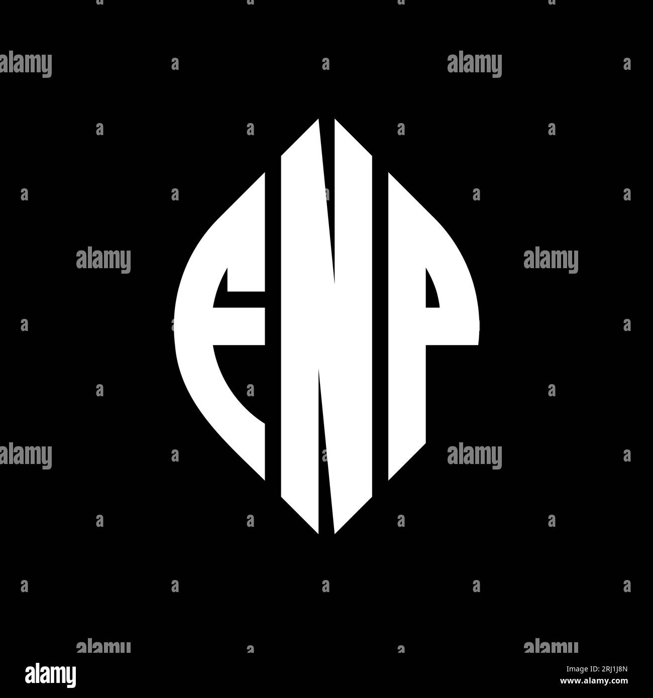 FNP circle letter logo design with circle and ellipse shape. FNP ...