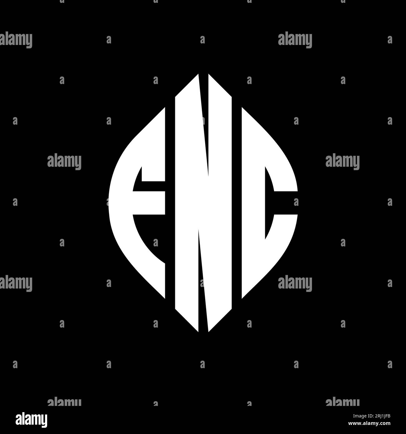 FNC circle letter logo design with circle and ellipse shape. FNC ...