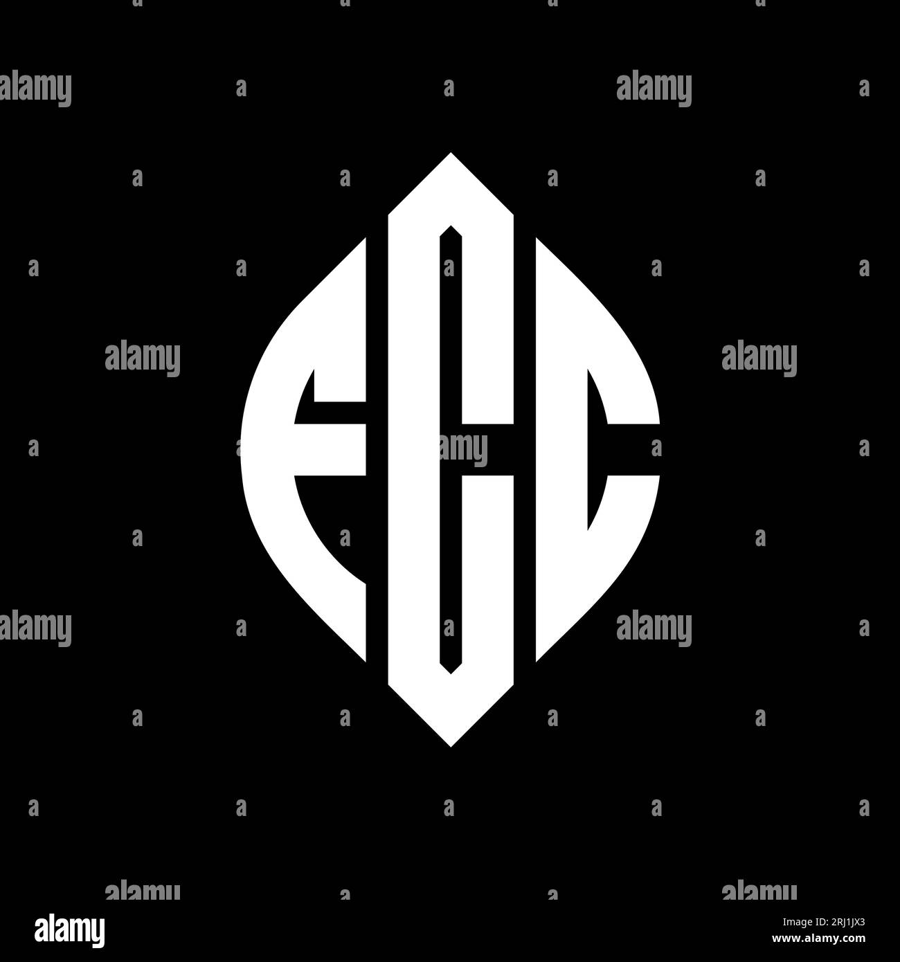 FCC circle letter logo design with circle and ellipse shape. FCC ...
