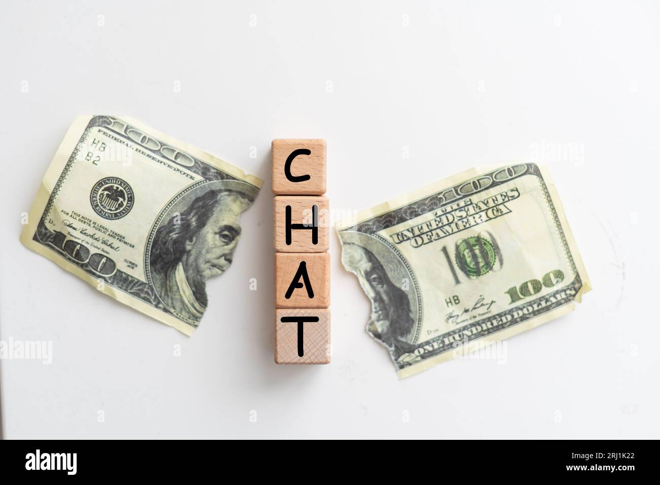 Letter block in word chat on wood background. wooden background. Phrase ...