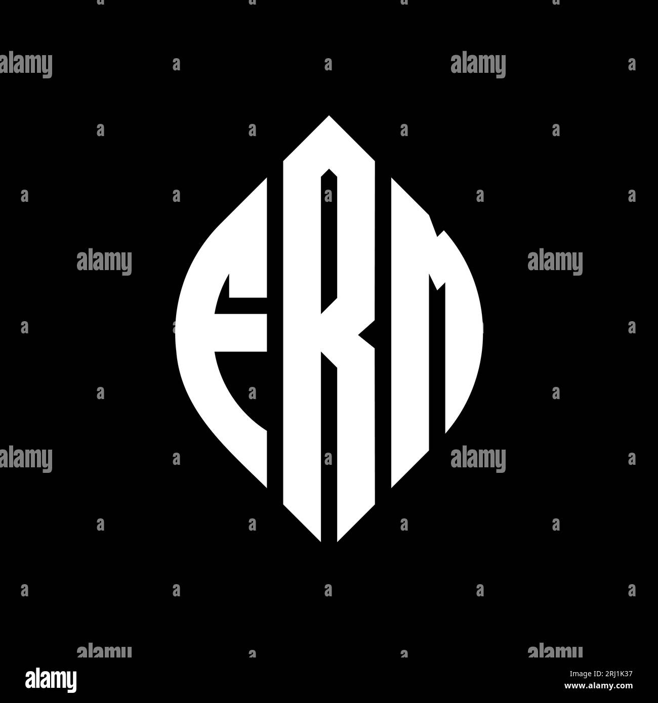FRM circle letter logo design with circle and ellipse shape. FRM ...