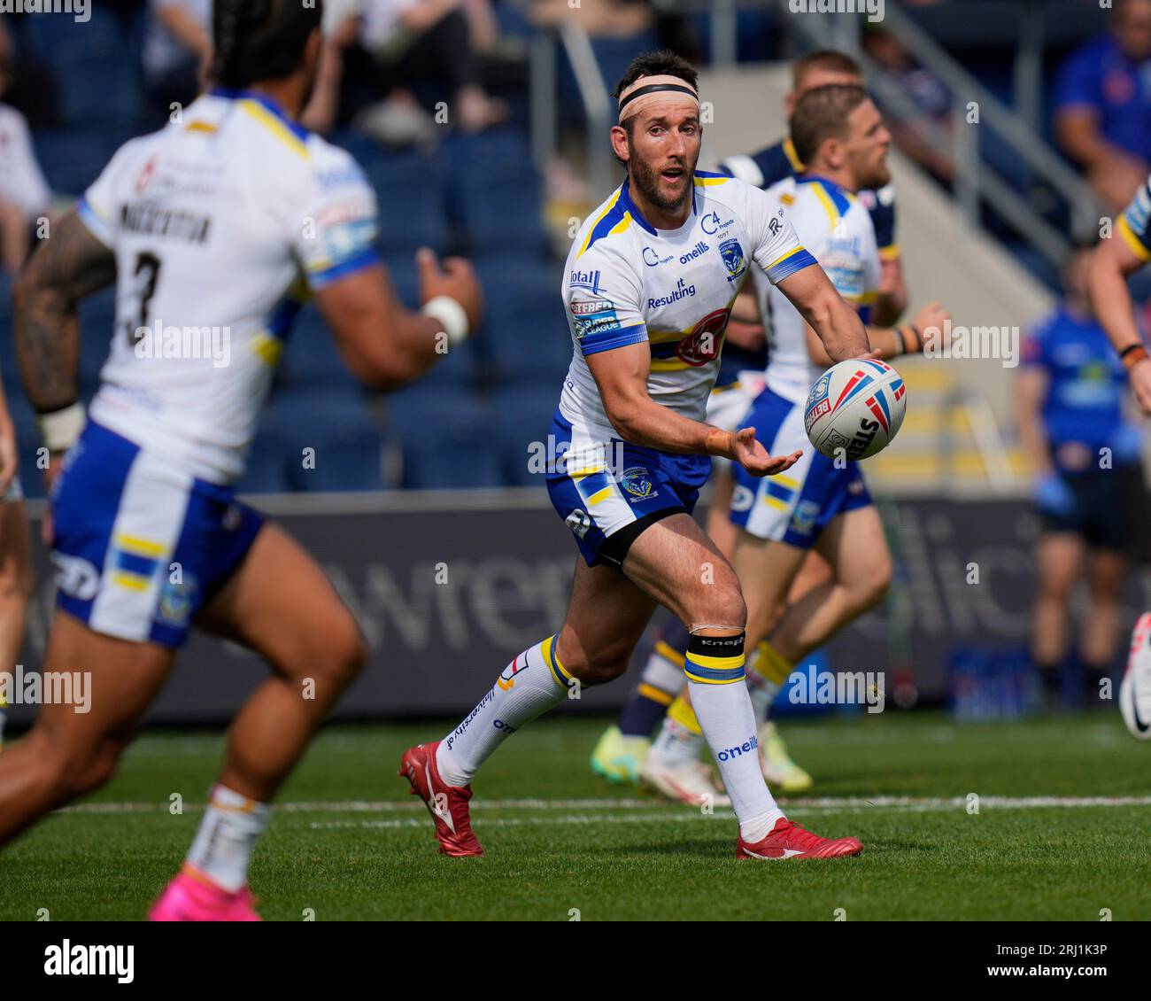 Leeds, UK. 20th Aug, 2023. Stefan Ratchford #4 of Warrington Wolves ...