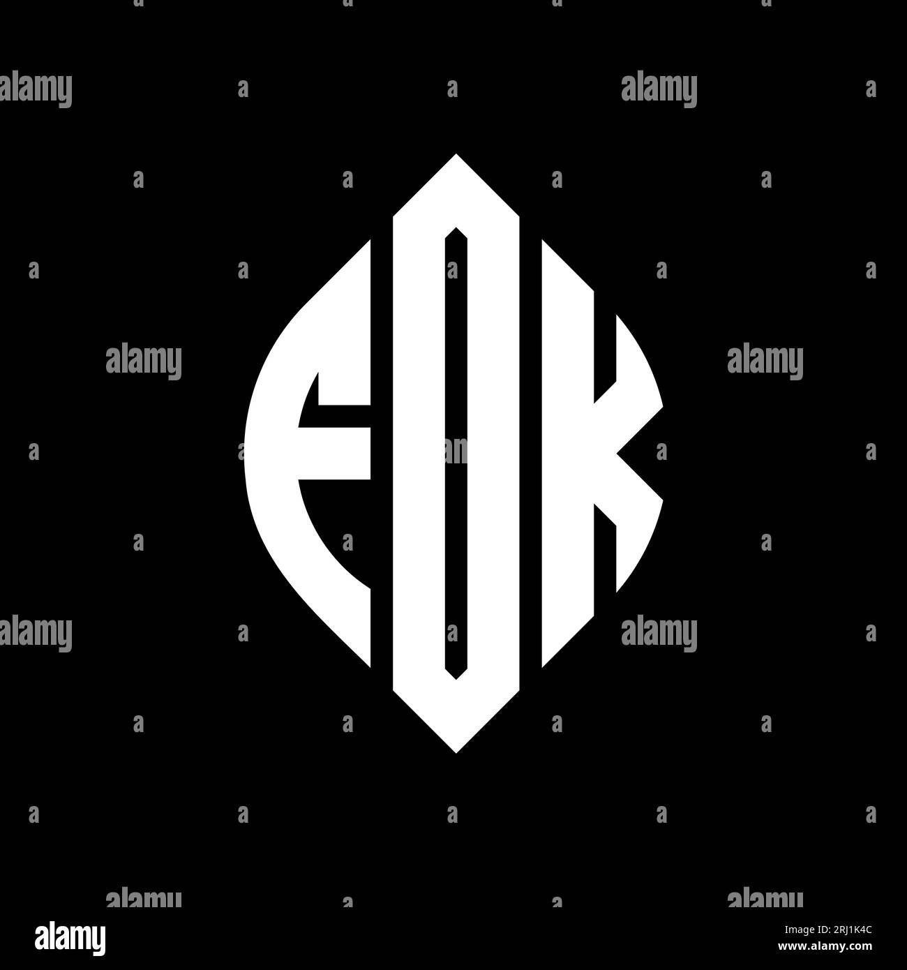 FDK circle letter logo design with circle and ellipse shape. FDK ...