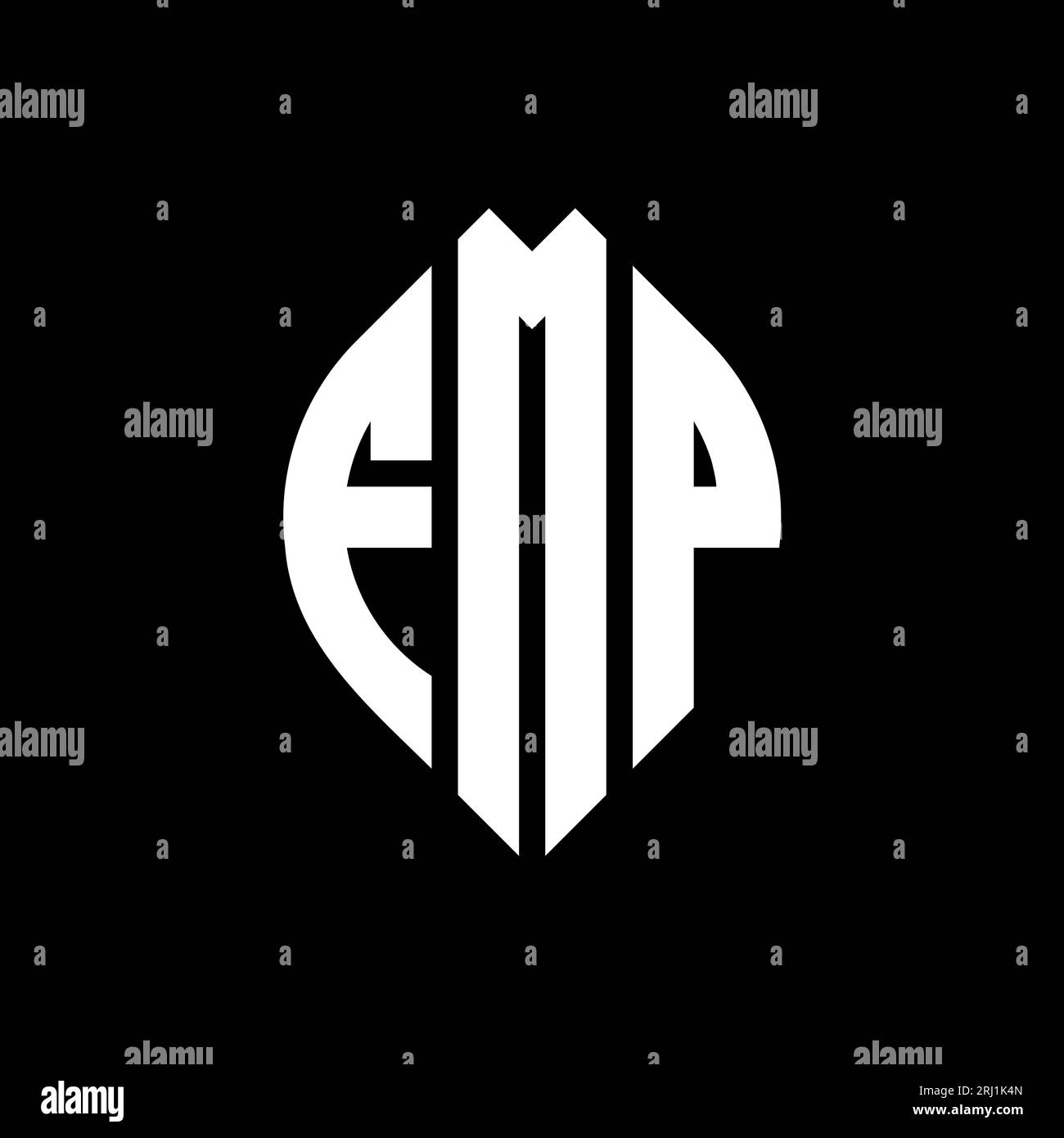 Fmp Circle Letter Logo Design With Circle And Ellipse Shape Fmp Ellipse Letters With