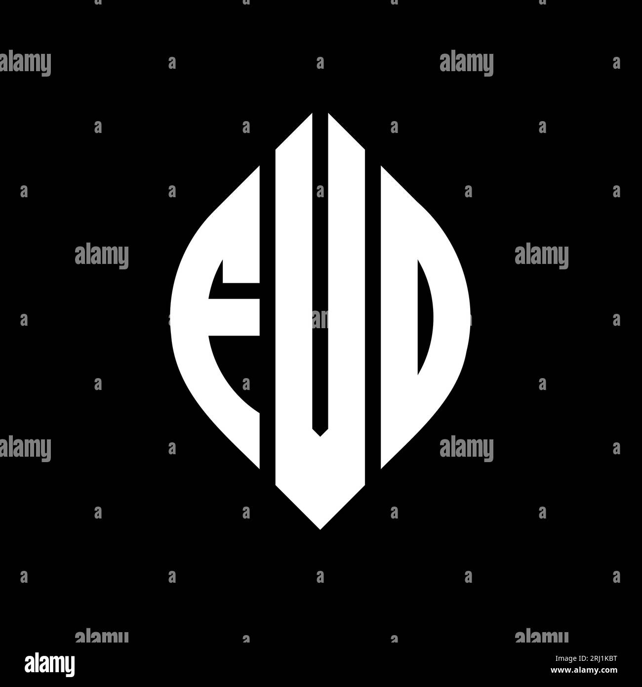 FVD circle letter logo design with circle and ellipse shape. FVD ...