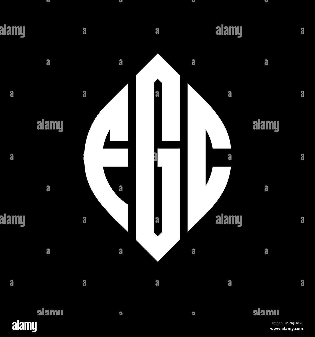 FGC circle letter logo design with circle and ellipse shape. FGC ...