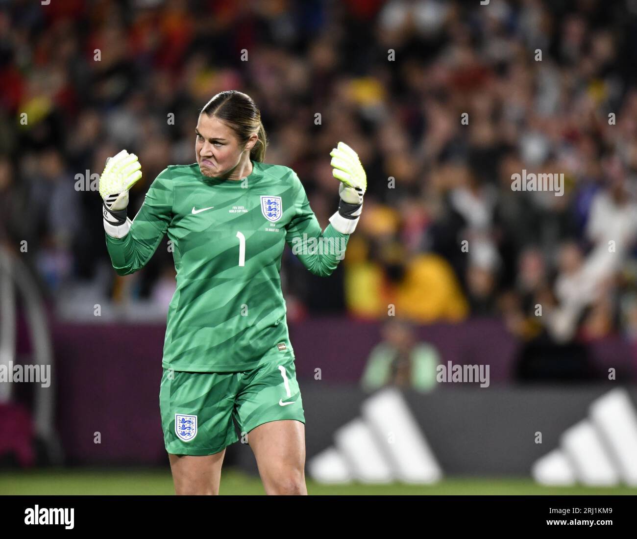 Sydney, Australia. 20th August 2023. Mary Earps celebrating her penalty ...