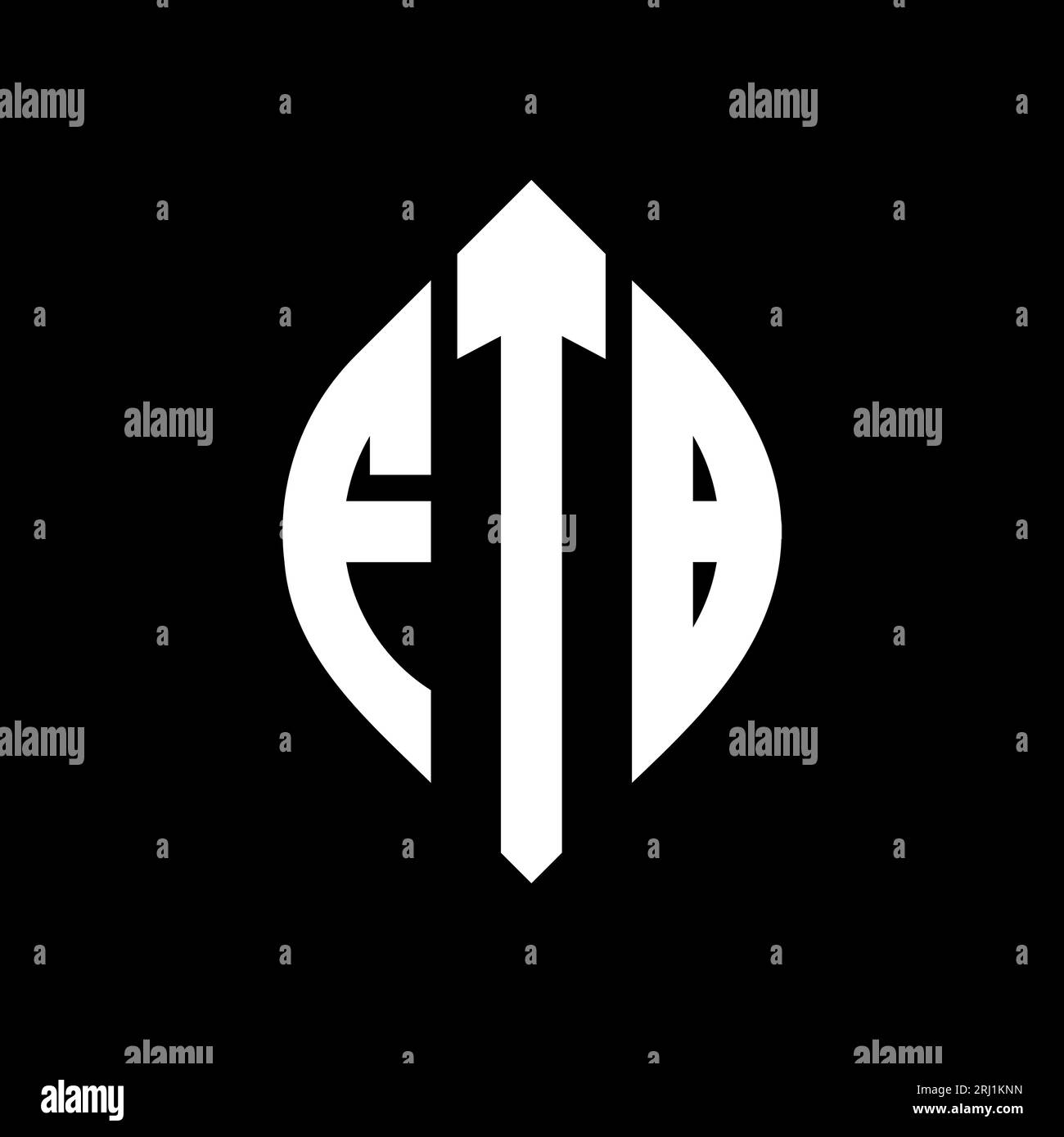 FTB circle letter logo design with circle and ellipse shape. FTB ...