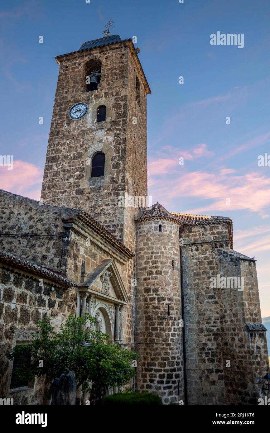Vertical photo of the Church of the Assumption of Yeste, Albacete ...