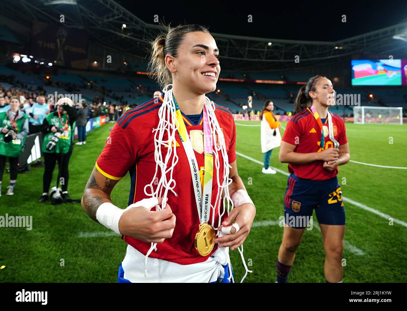 Spain goalkeeper Misa Rodriguez celebrates after the FIFA Women's World ...
