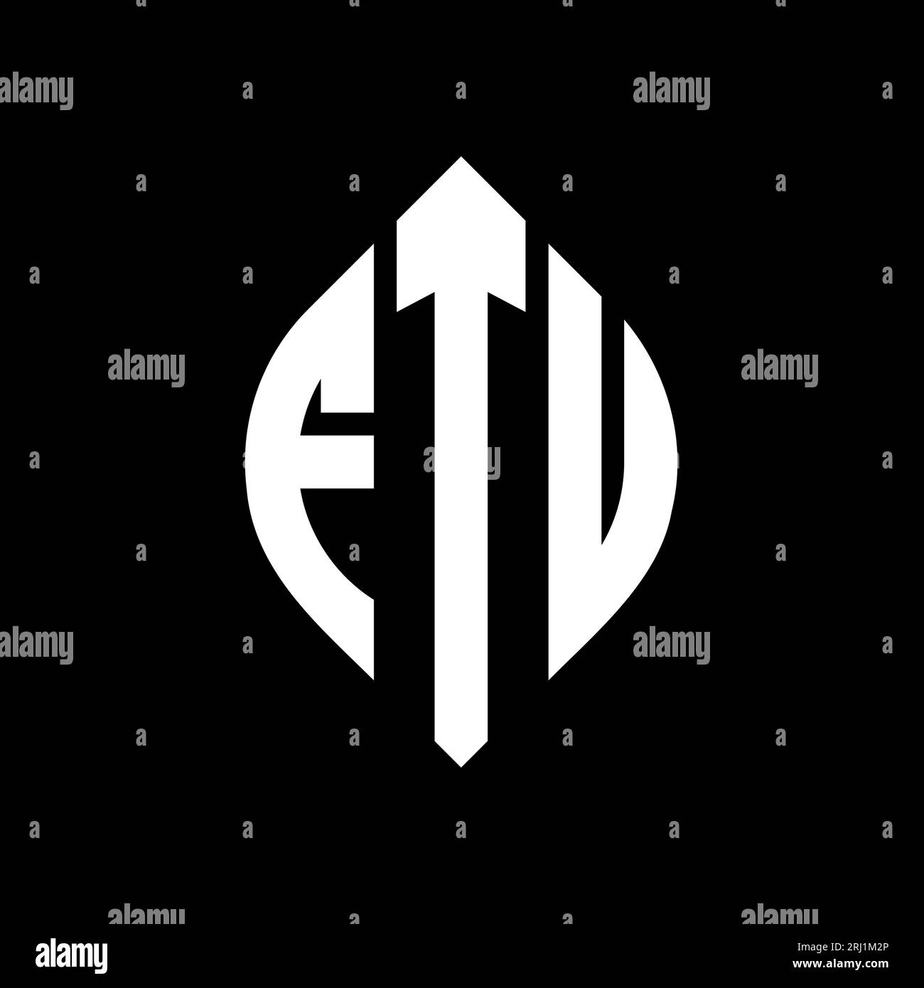 FTU circle letter logo design with circle and ellipse shape. FTU ...