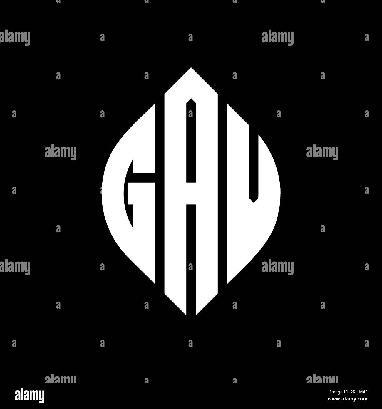 GAV circle letter logo design with circle and ellipse shape. GAV ...
