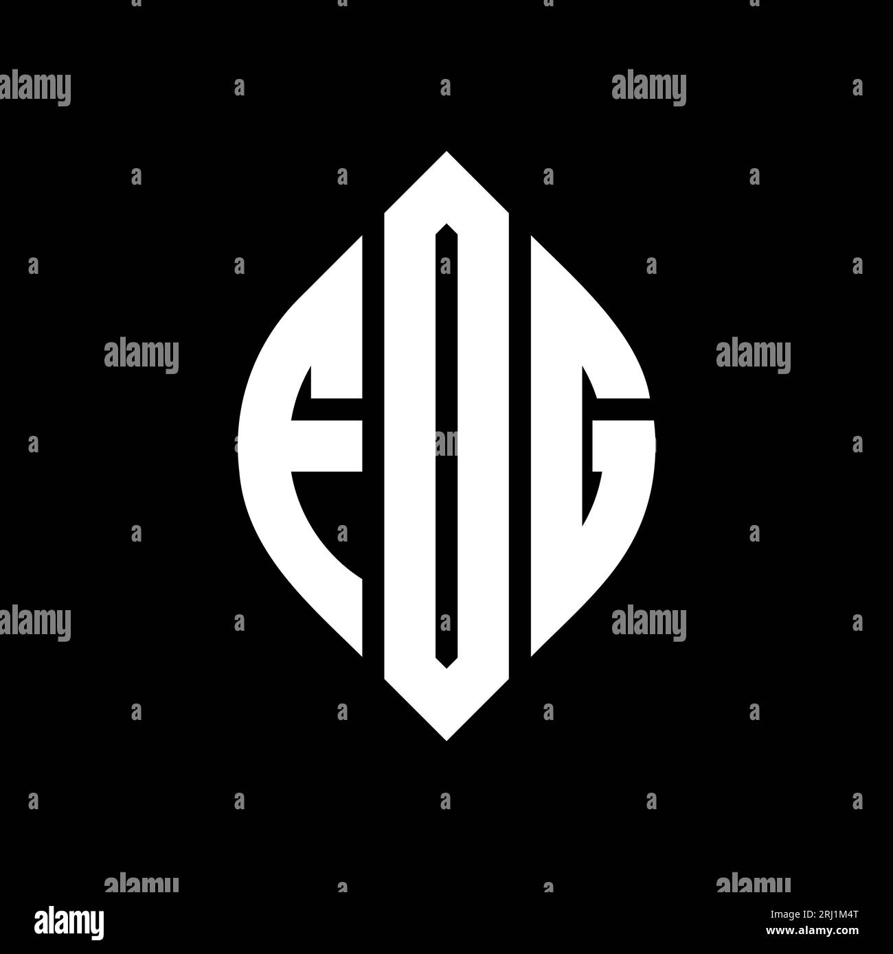 FOG circle letter logo design with circle and ellipse shape. FOG ...