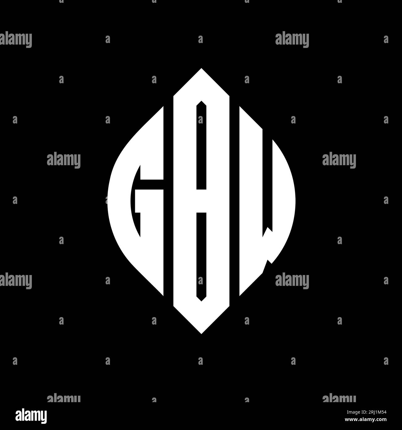 GBW circle letter logo design with circle and ellipse shape. GBW ...
