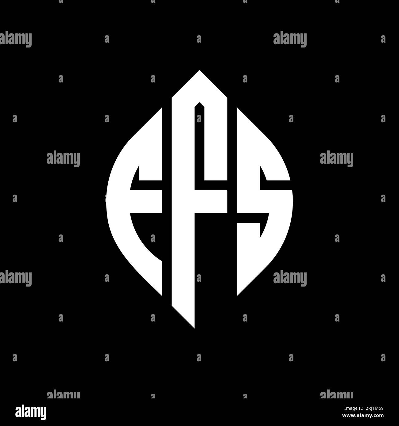 FFS circle letter logo design with circle and ellipse shape. FFS ...