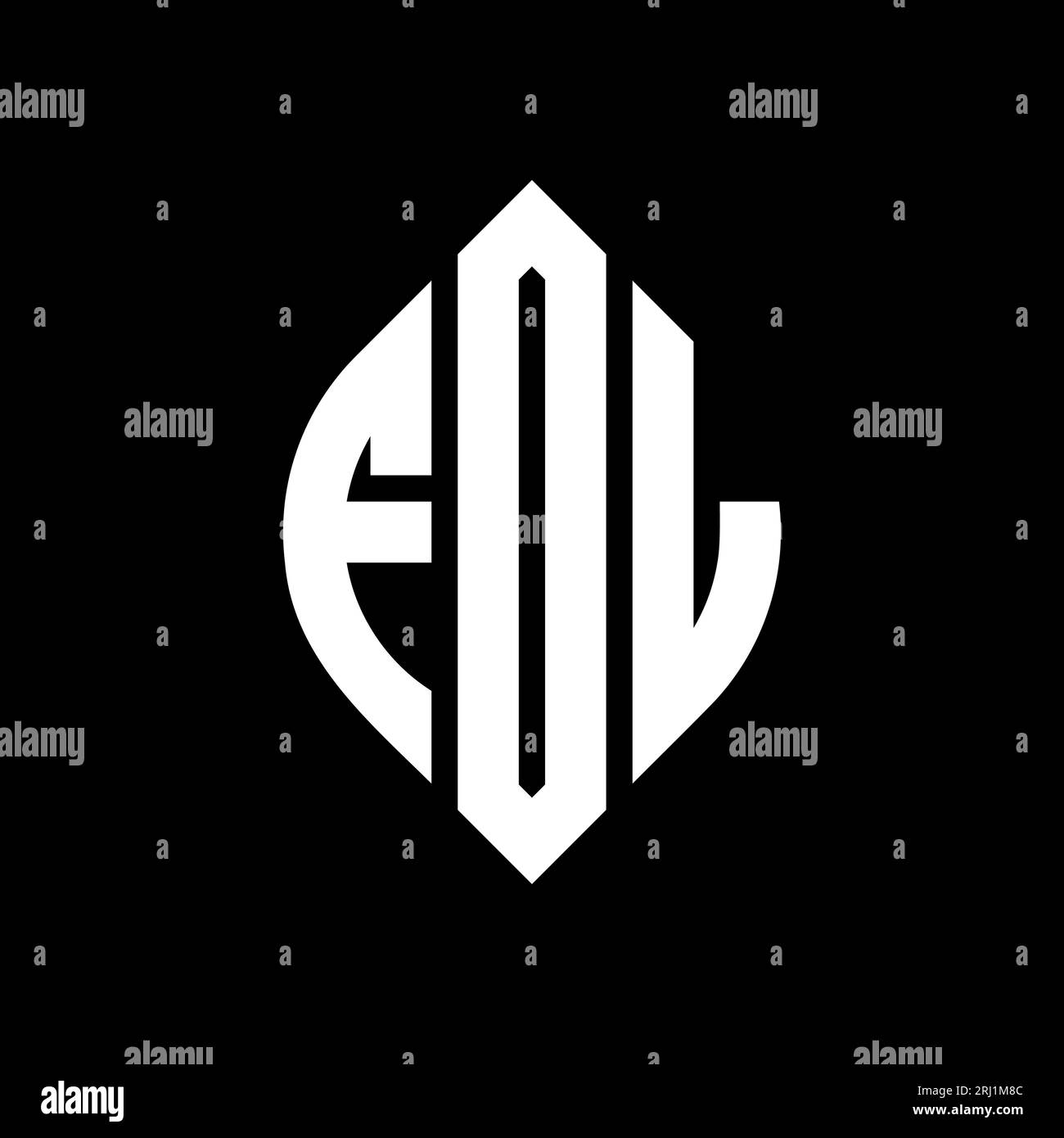 FOL circle letter logo design with circle and ellipse shape. FOL ...