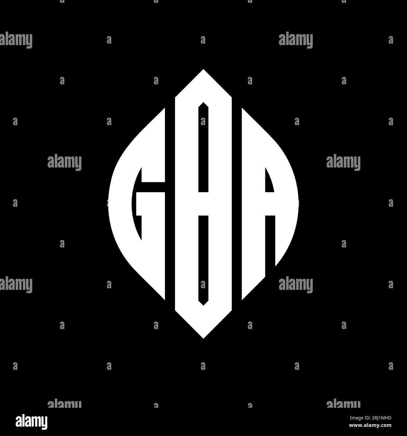 GBA circle letter logo design with circle and ellipse shape. GBA ...