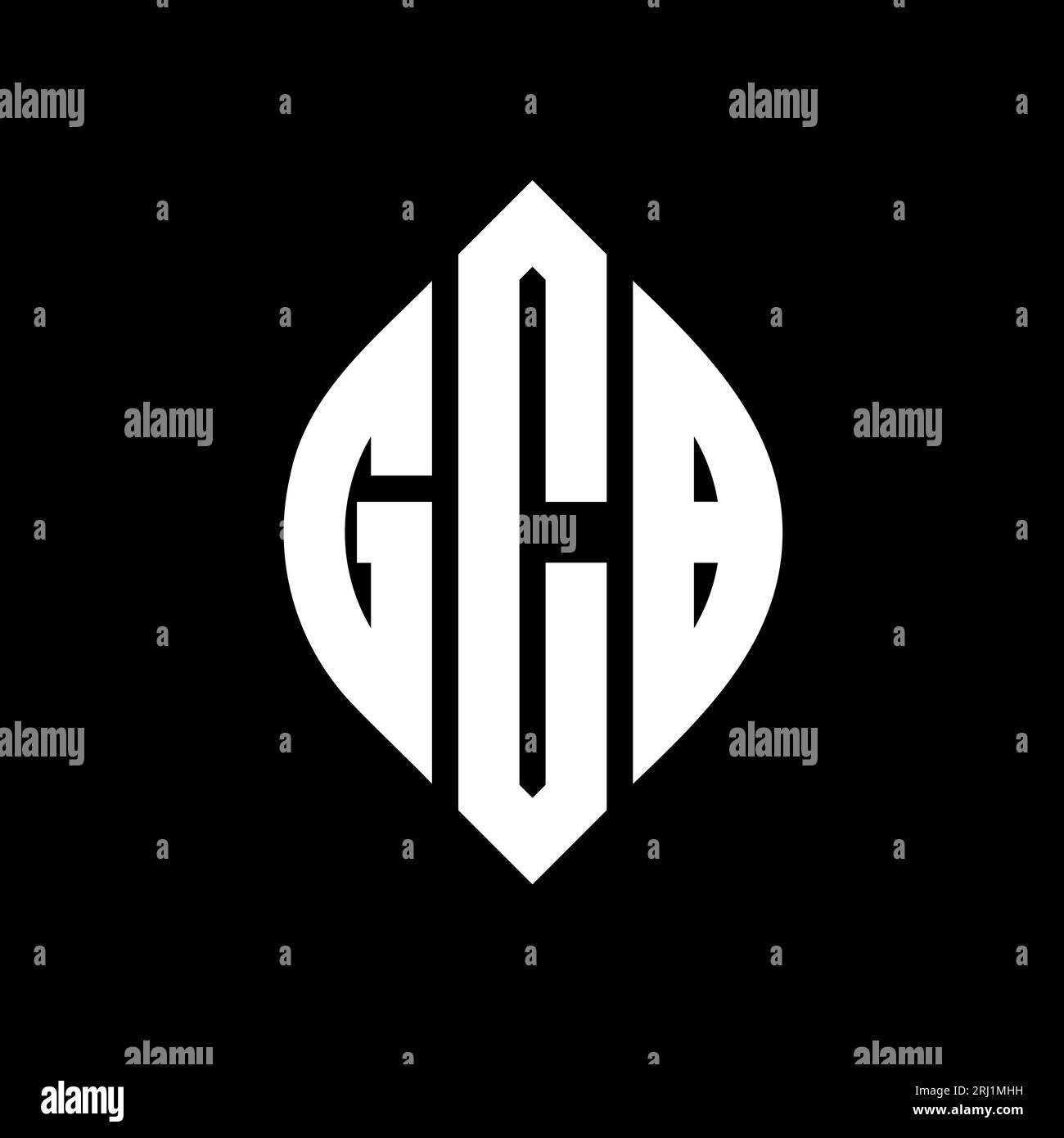 GCB circle letter logo design with circle and ellipse shape. GCB ...
