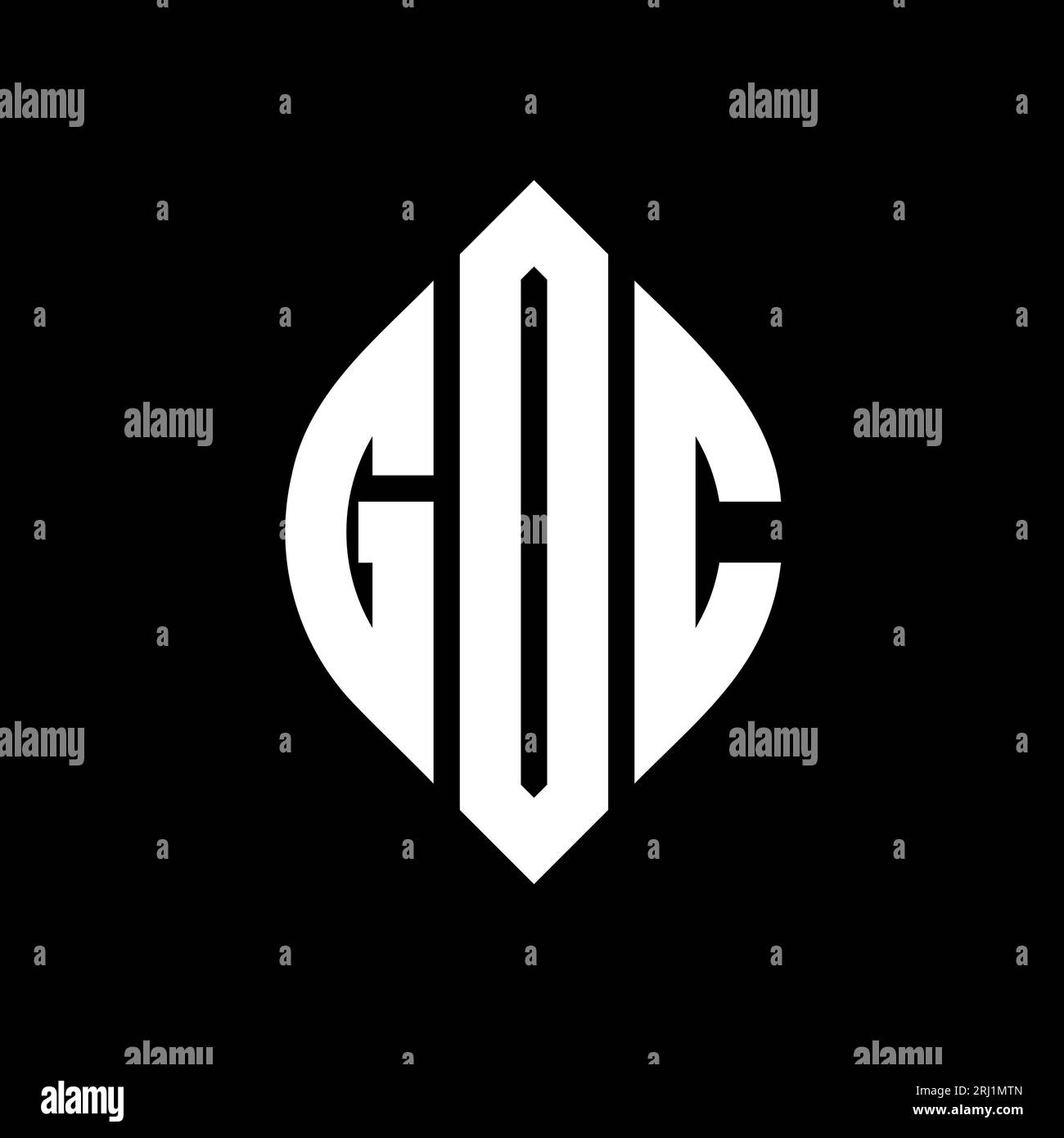 GDC circle letter logo design with circle and ellipse shape. GDC ...