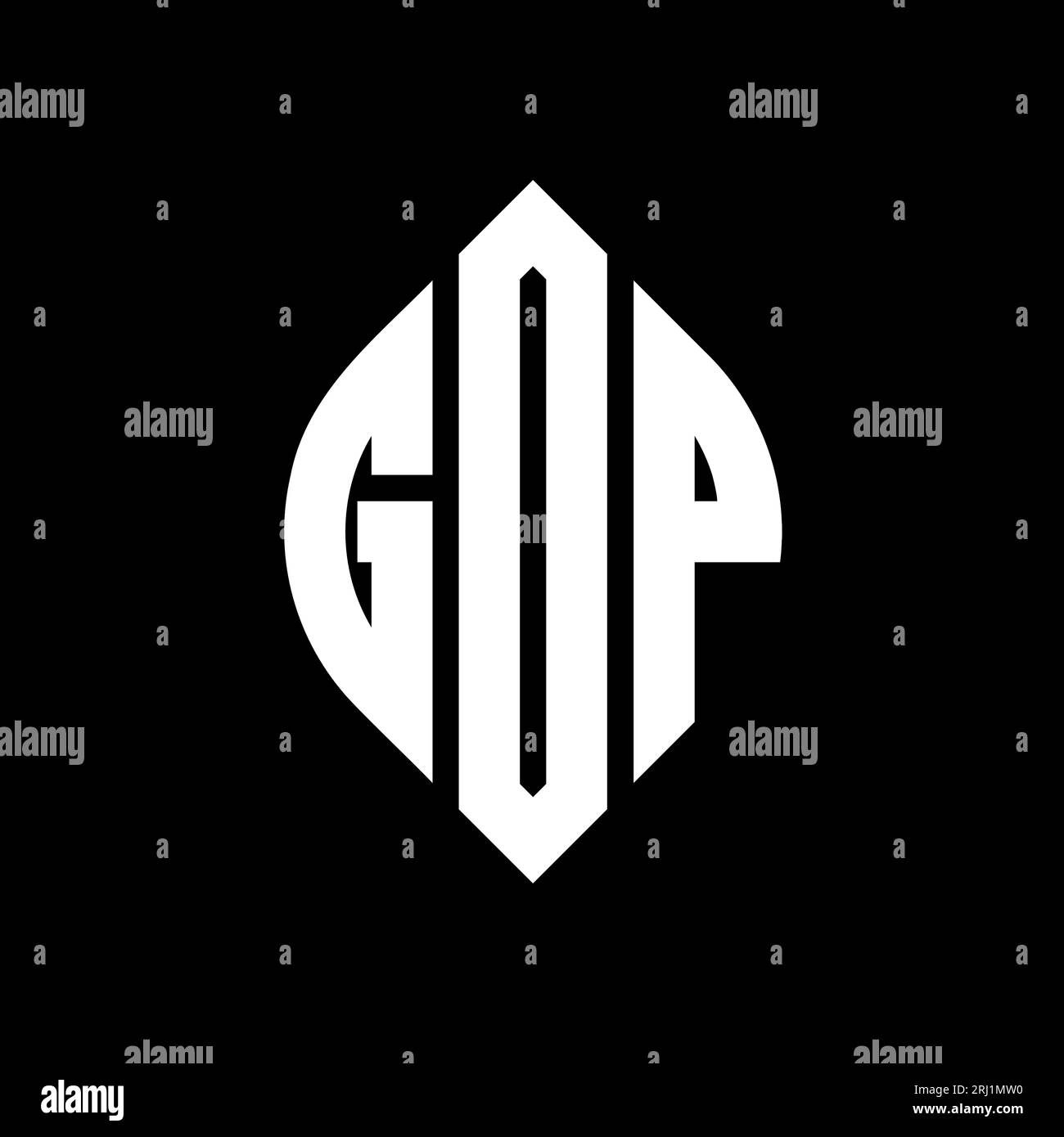 GDP circle letter logo design with circle and ellipse shape. GDP ...