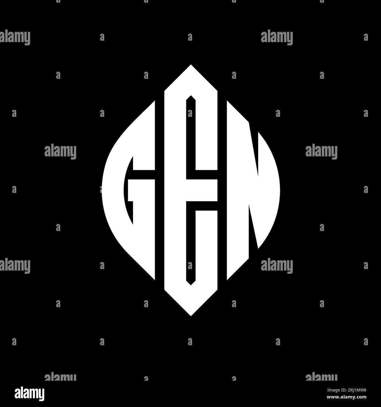 GEN circle letter logo design with circle and ellipse shape. GEN ...