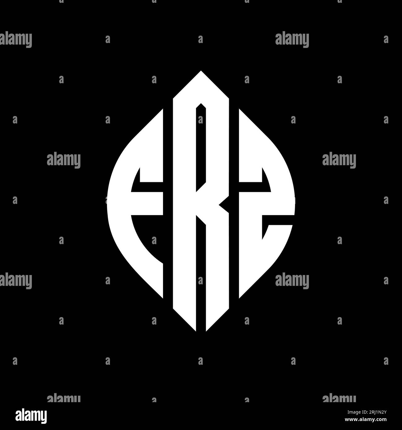 FRZ circle letter logo design with circle and ellipse shape. FRZ ...