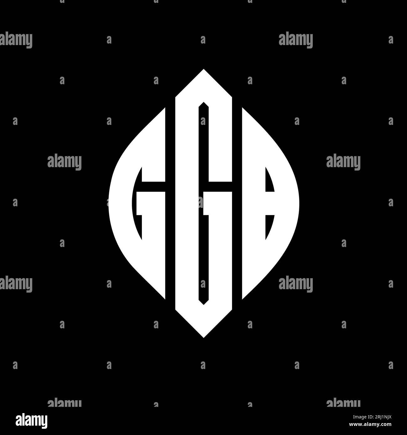 GGB circle letter logo design with circle and ellipse shape. GGB ...