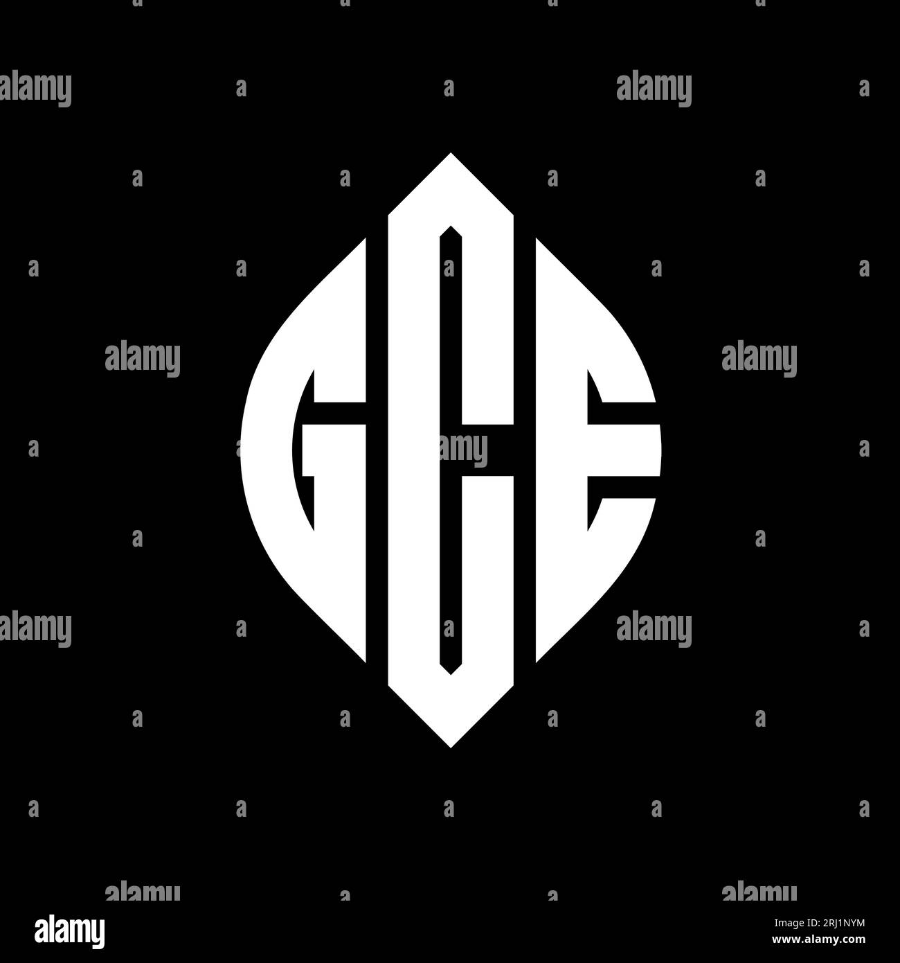 GCE circle letter logo design with circle and ellipse shape. GCE ...