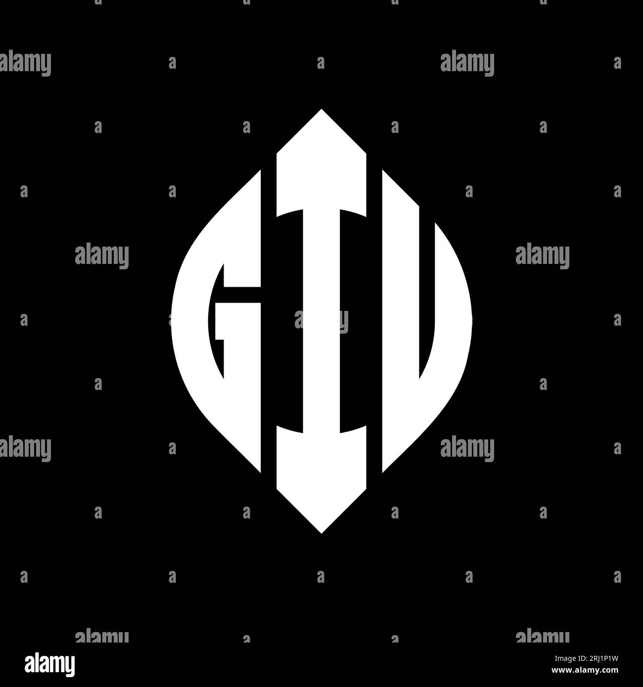 GIU circle letter logo design with circle and ellipse shape. GIU ...