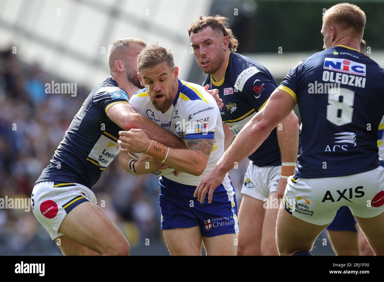 Leeds, UK. 20th Aug, 2023. Matt Dufty #1 of Warrington Wolves in action ...