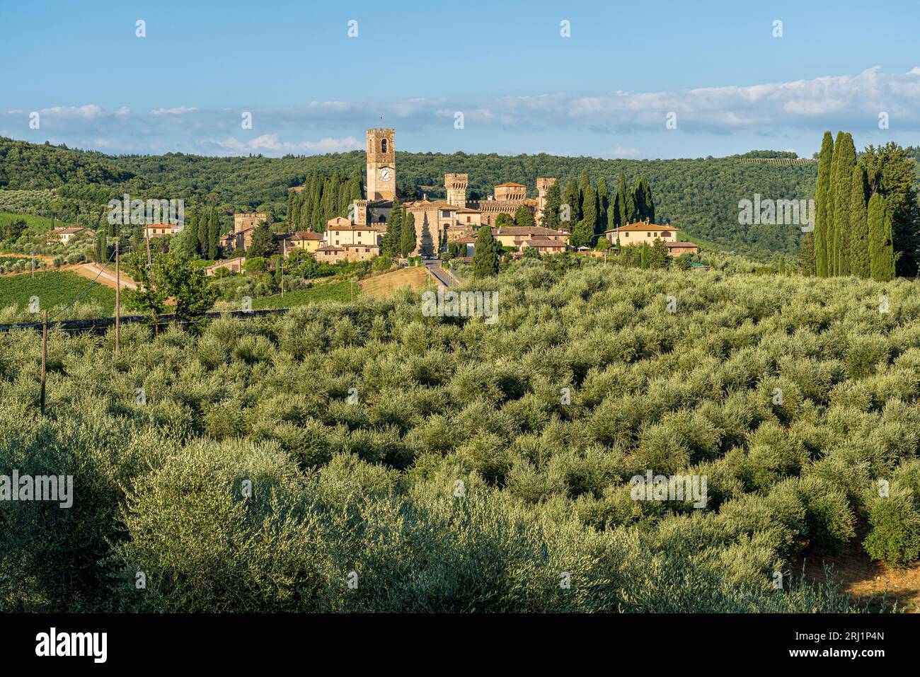 The beautiful Badia a Passignano monastery in the Chianti region ...