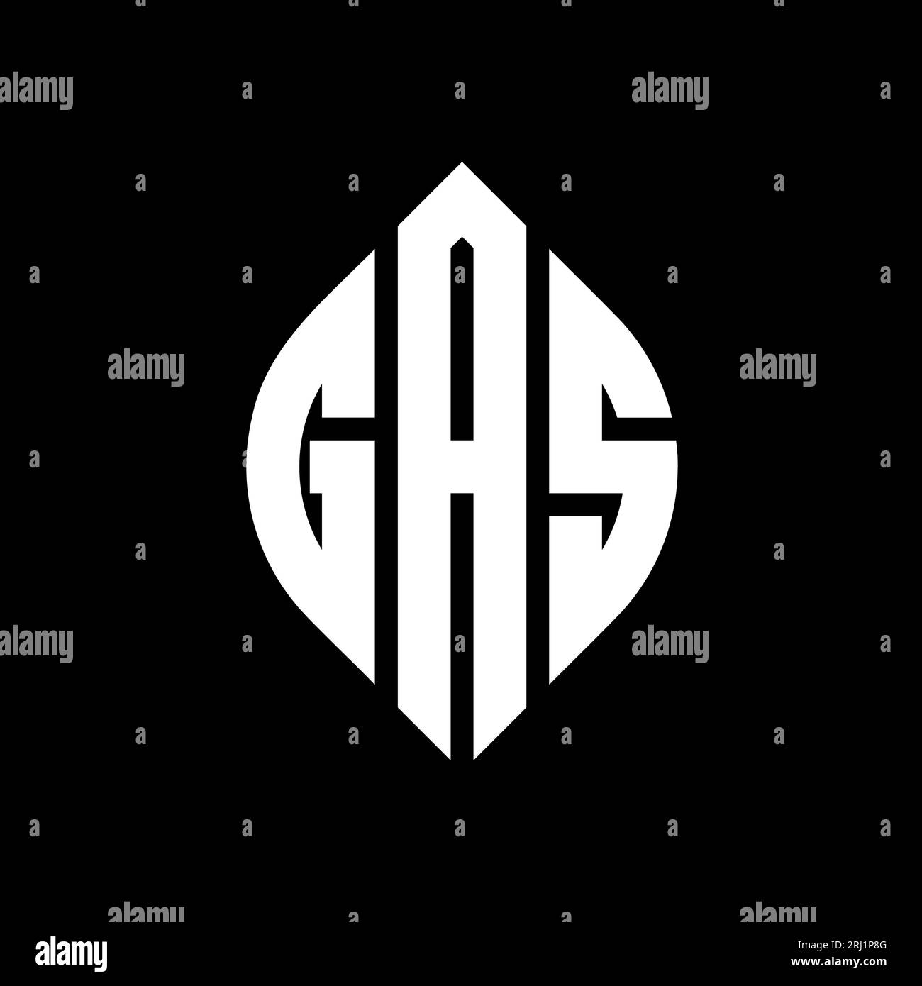 GAS circle letter logo design with circle and ellipse shape. GAS ...
