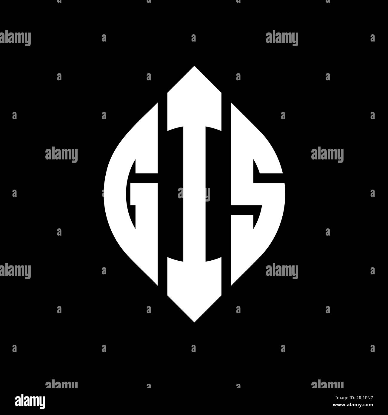 GIS circle letter logo design with circle and ellipse shape. GIS ...