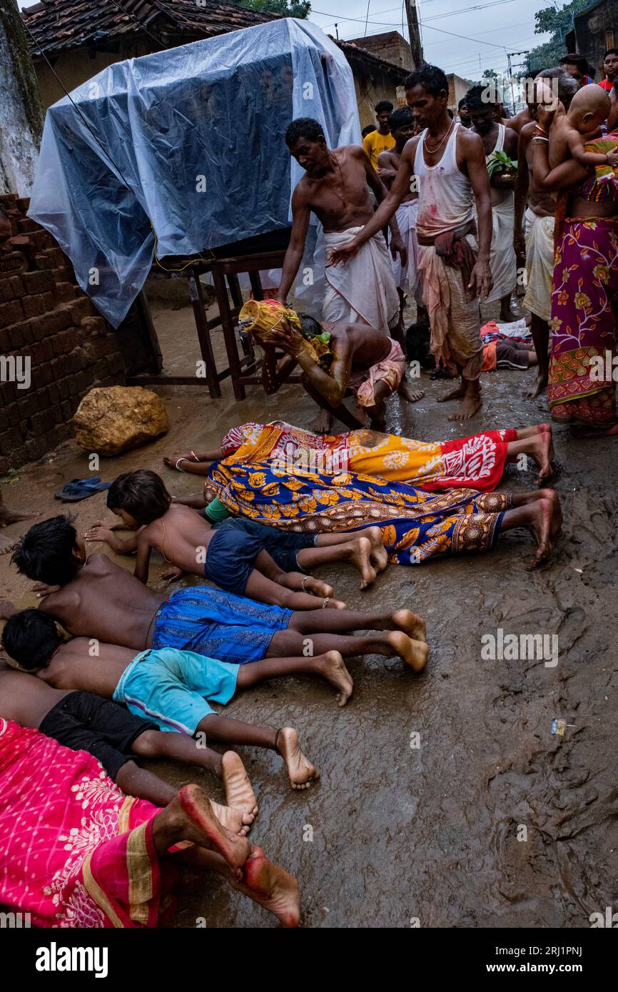 August 19, 2023, Purulia, West Bengal, India: Monosa Puja is an ...