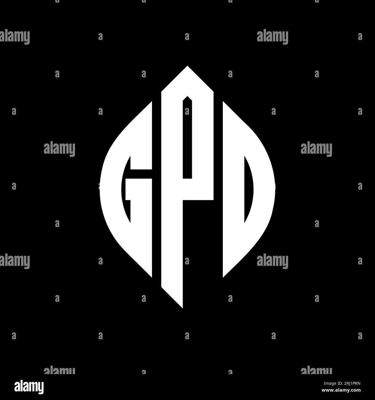 GPD circle letter logo design with circle and ellipse shape. GPD ...