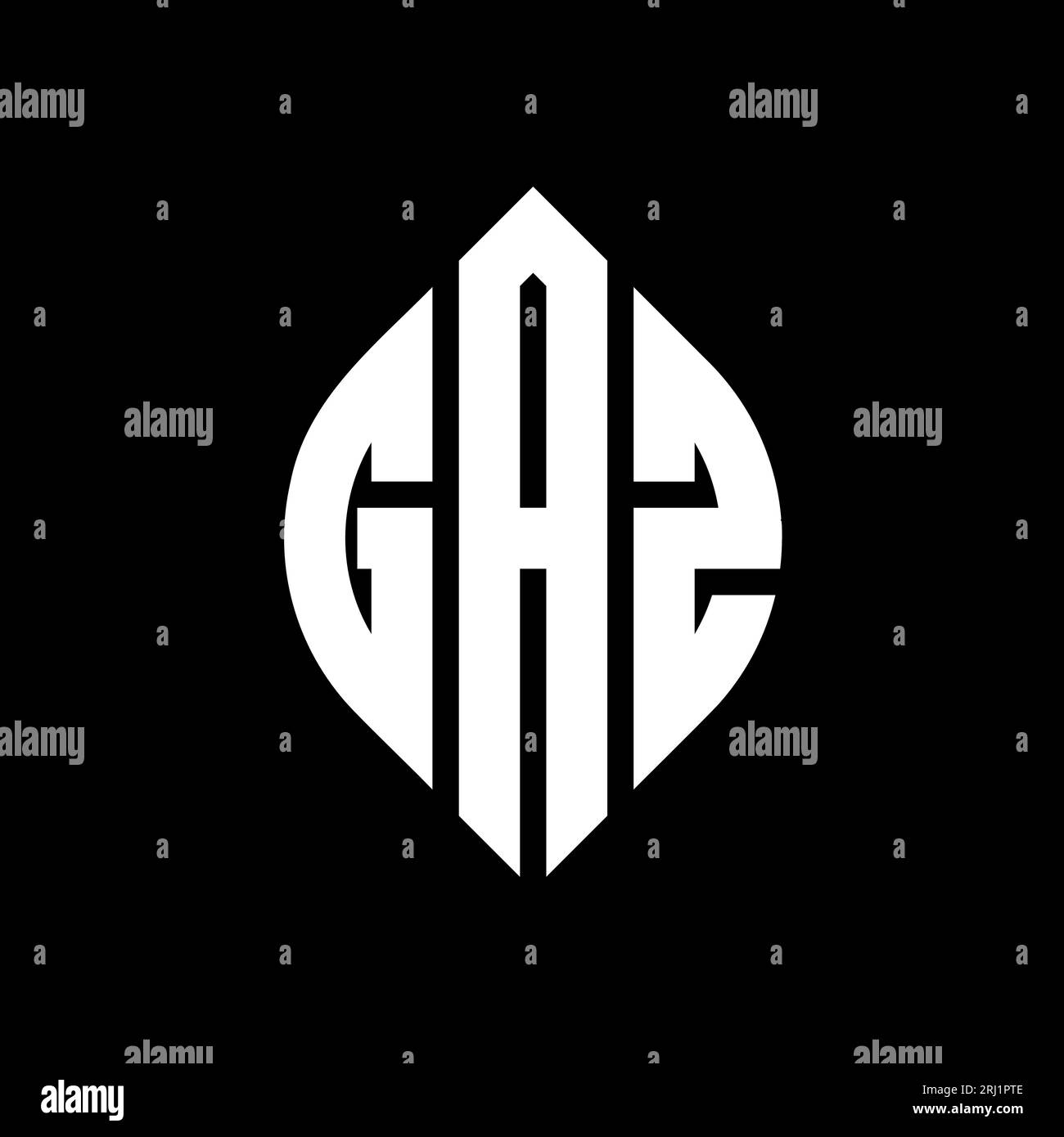 GAZ circle letter logo design with circle and ellipse shape. GAZ ...