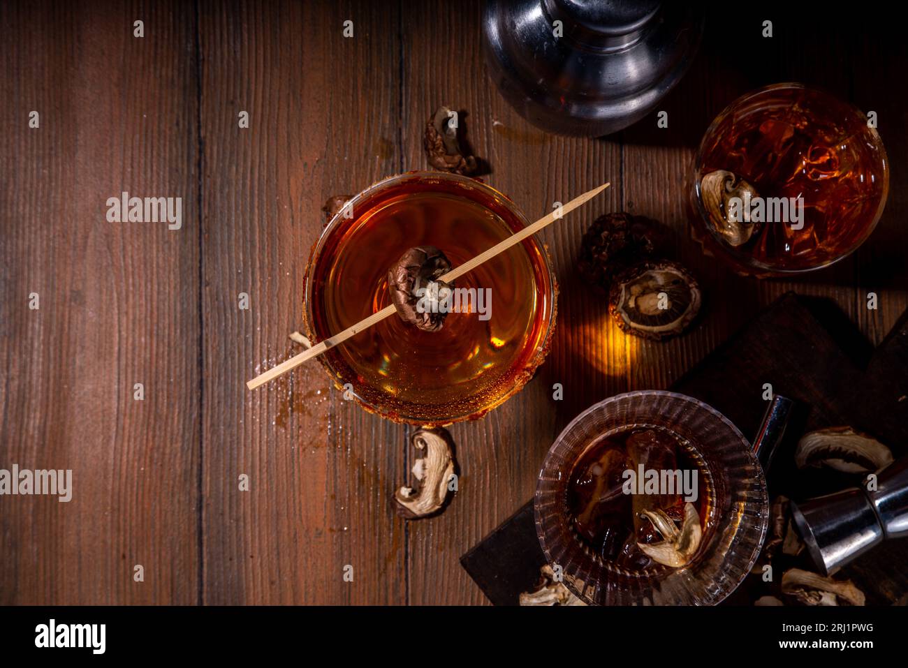 Trendy hard alcohol mushroom cocktail, booze-free mushroom infused ...