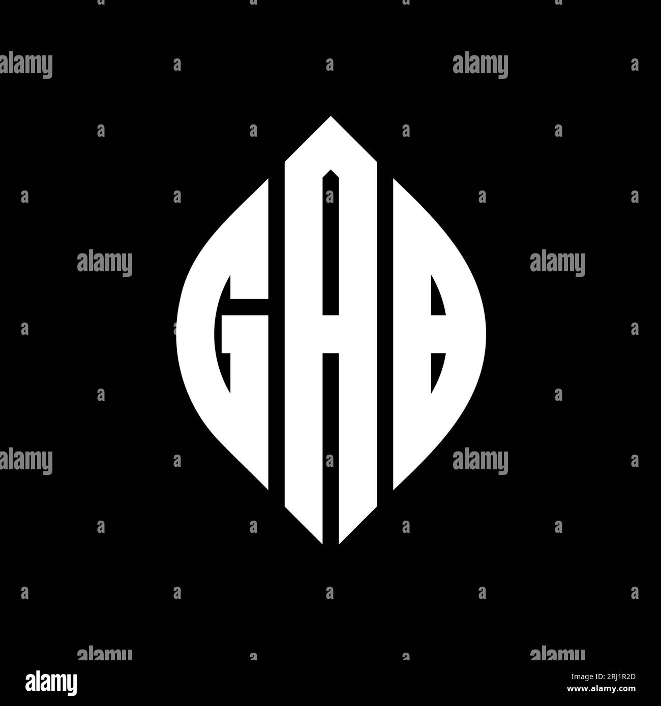 GAB circle letter logo design with circle and ellipse shape. GAB ...