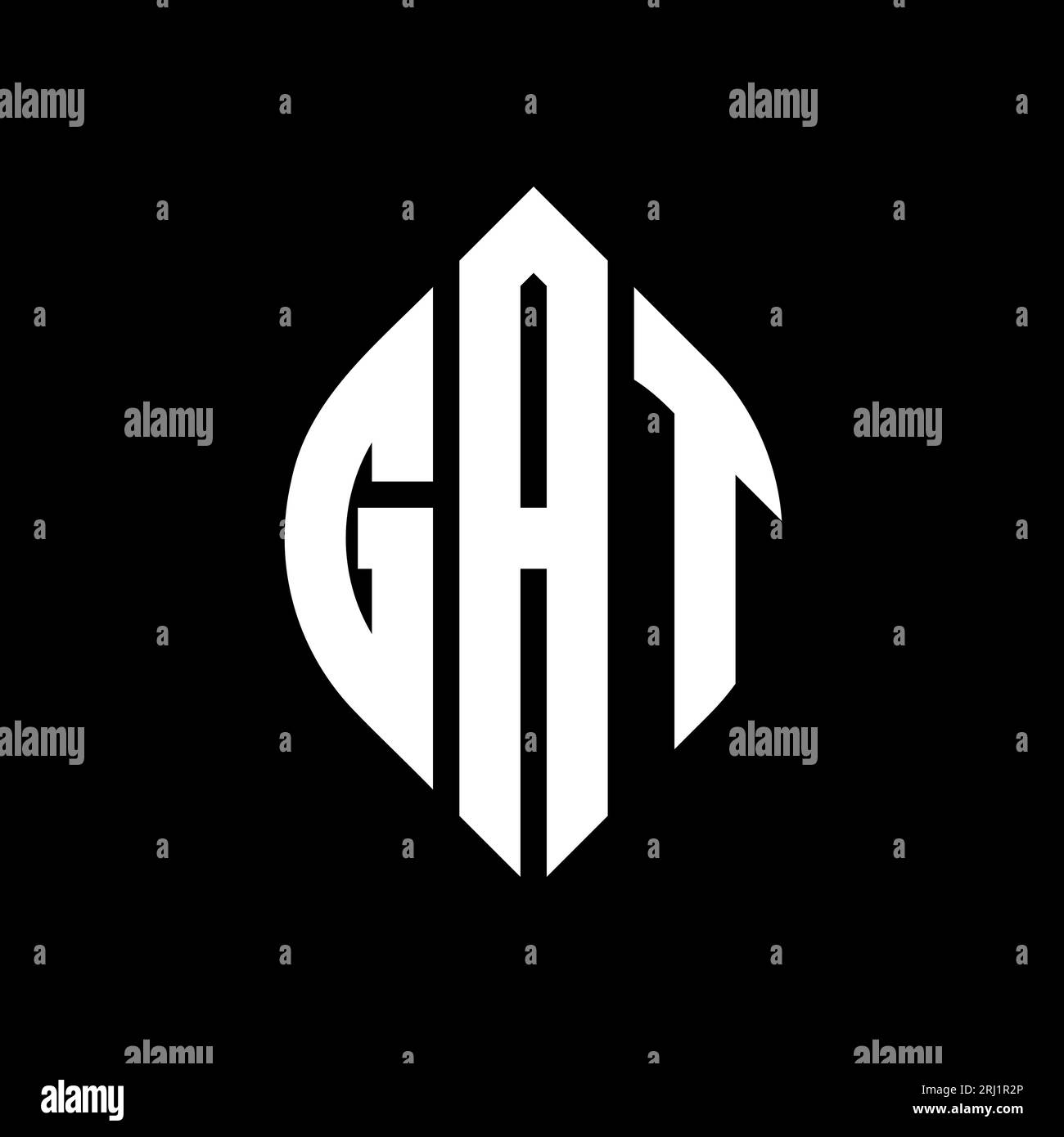 GAT circle letter logo design with circle and ellipse shape. GAT ...