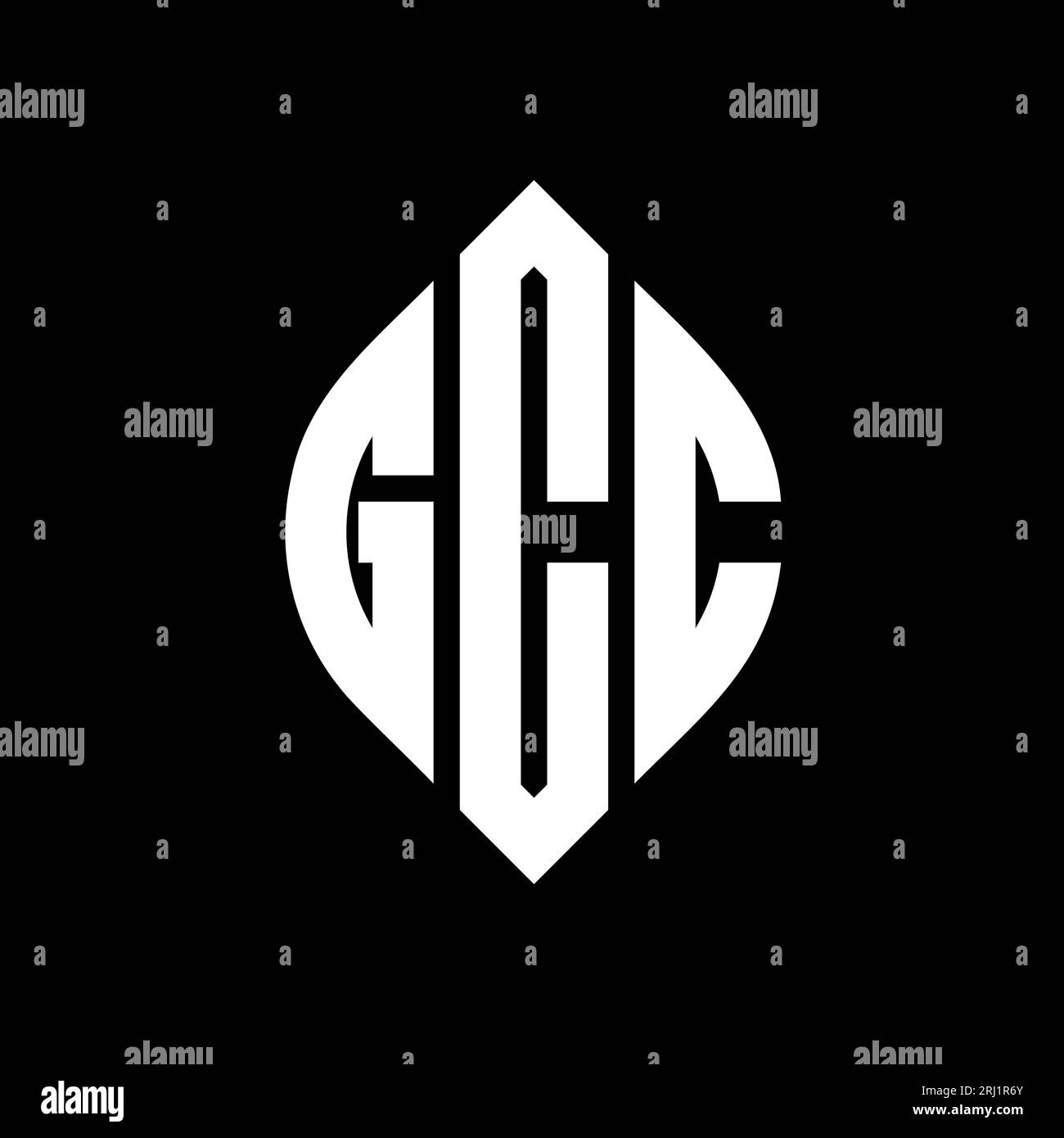 GCC circle letter logo design with circle and ellipse shape. GCC ellipse letters with ...