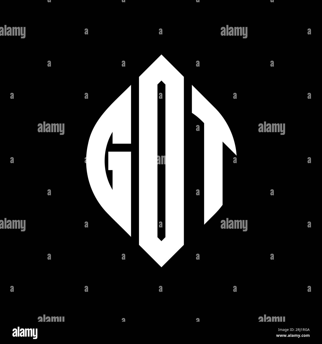 GOT circle letter logo design with circle and ellipse shape. GOT ...