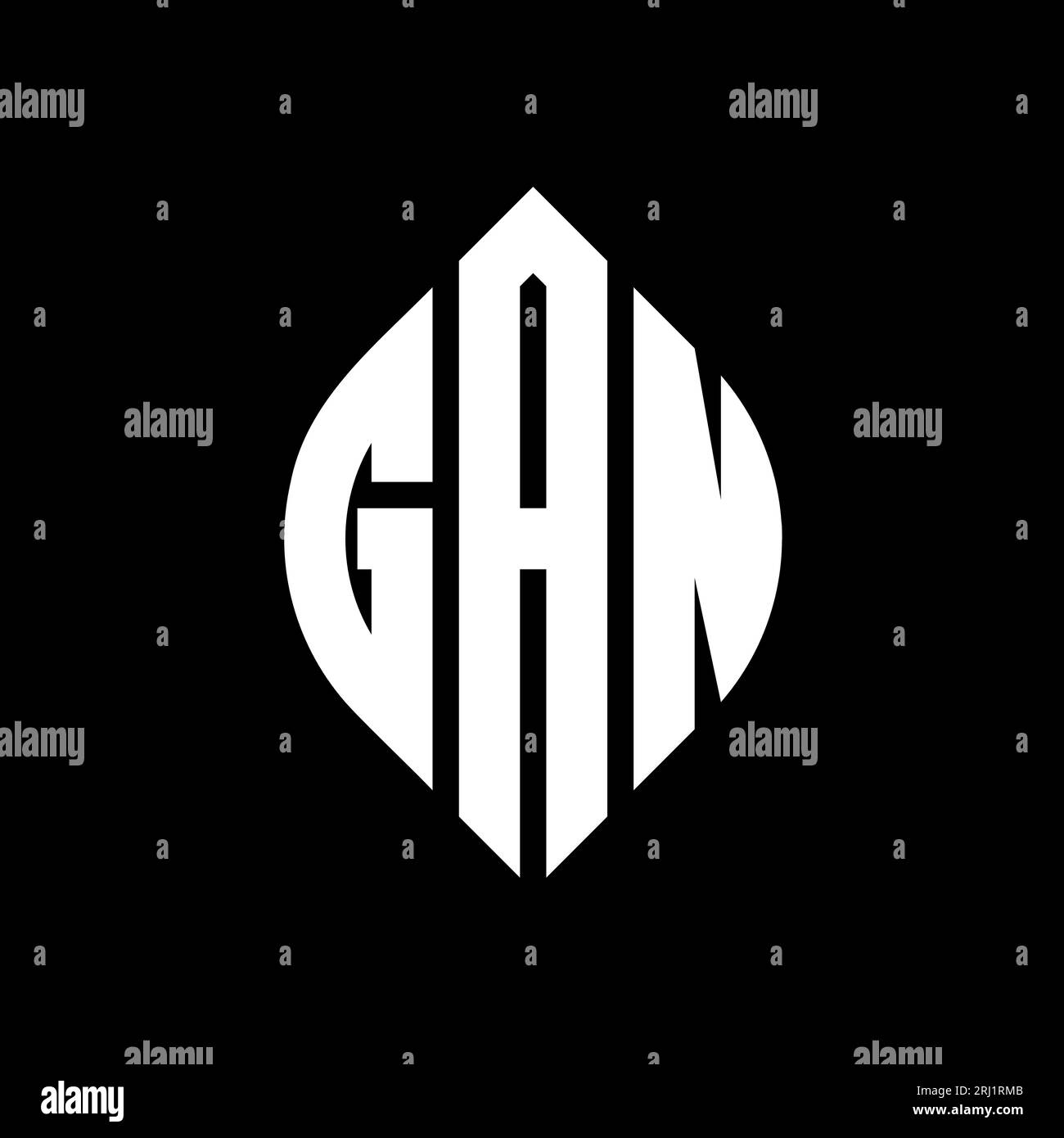 GAN circle letter logo design with circle and ellipse shape. GAN ...