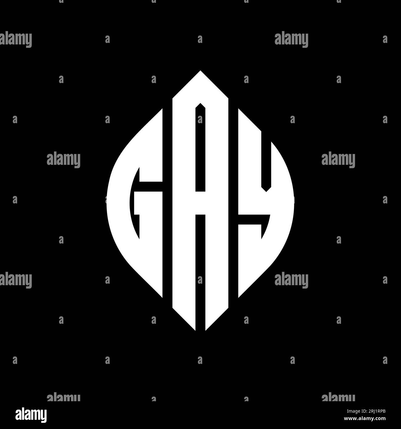 GAY circle letter logo design with circle and ellipse shape. GAY ...