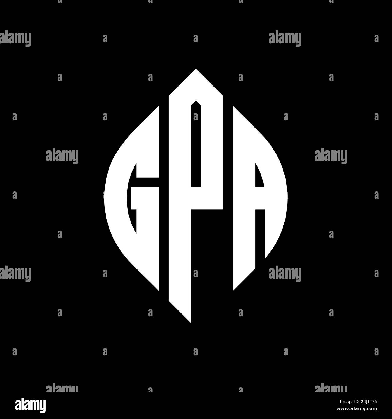 GPA circle letter logo design with circle and ellipse shape. GPA ...
