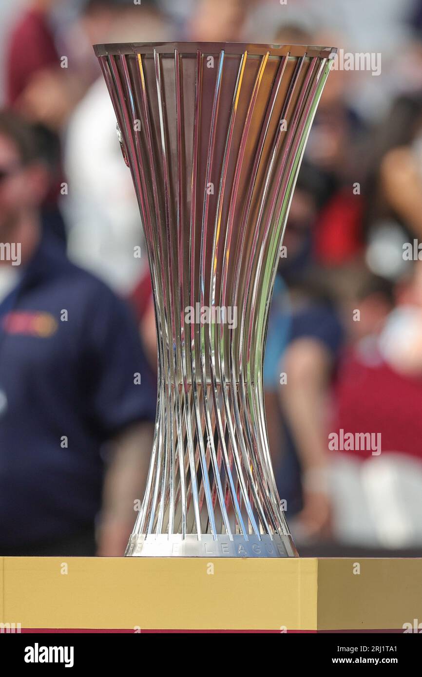 Uefa europa conference league trophy hi-res stock photography and ...