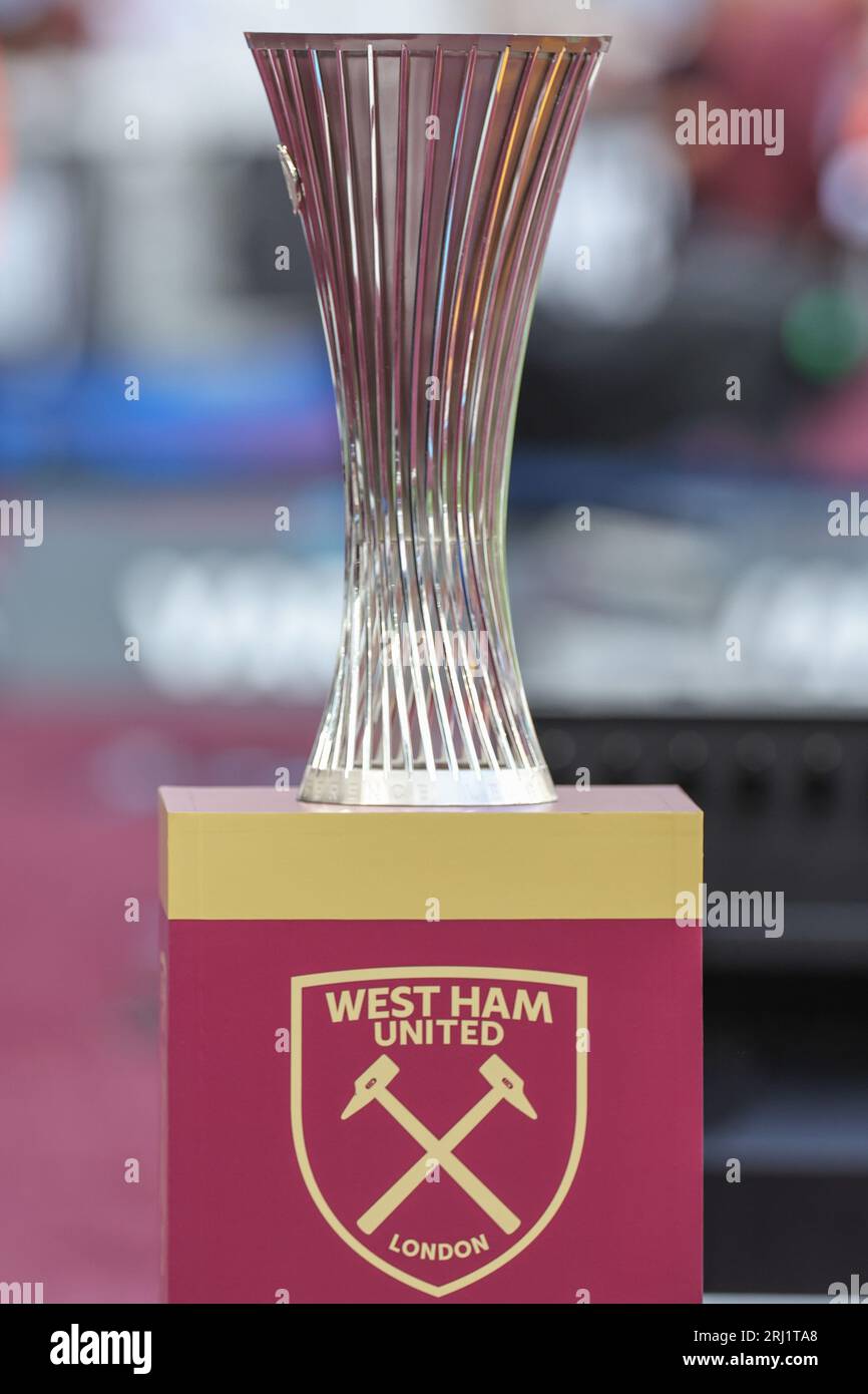 Uefa europa conference league trophy hi-res stock photography and ...