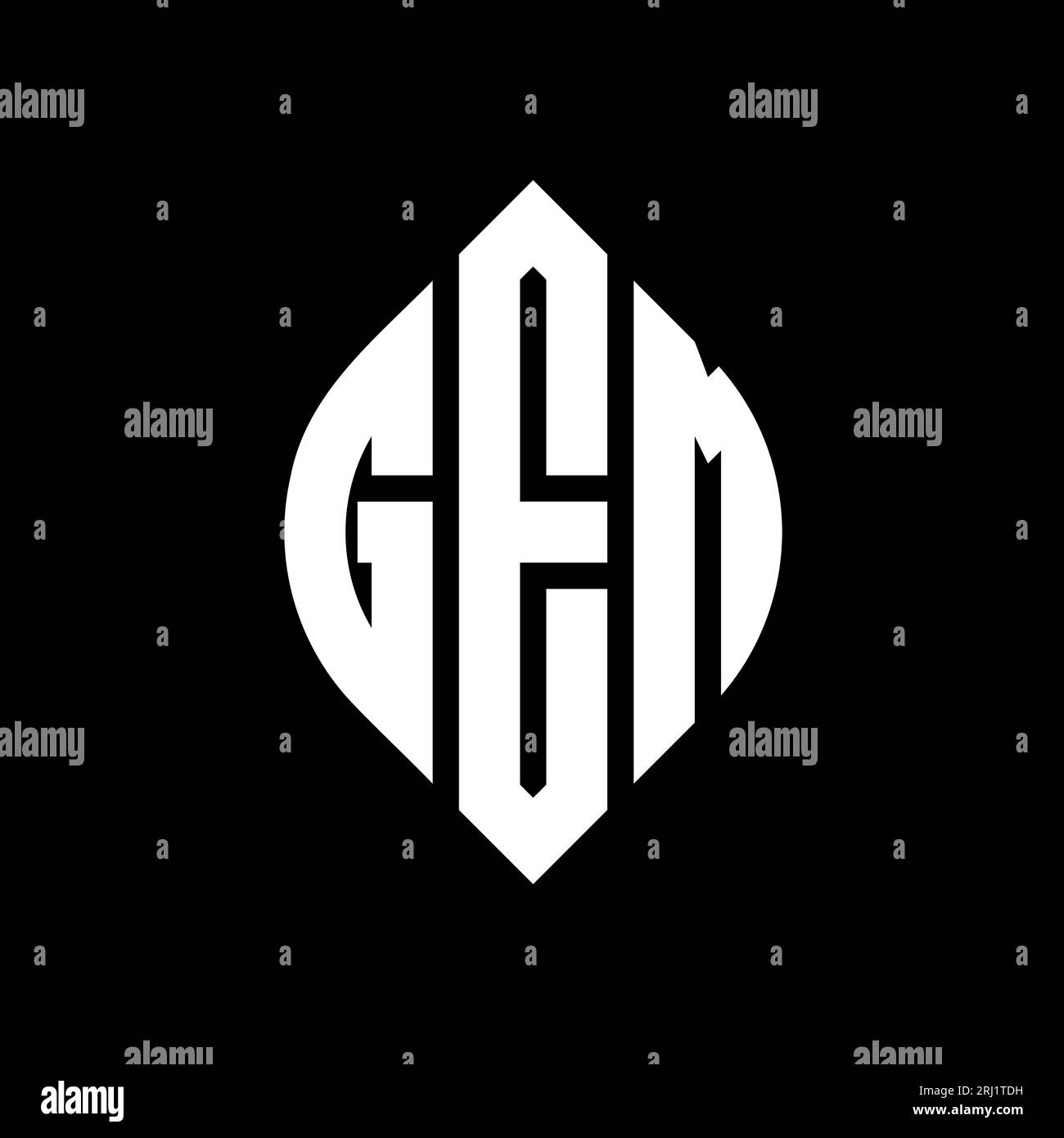 GEM circle letter logo design with circle and ellipse shape. GEM ...