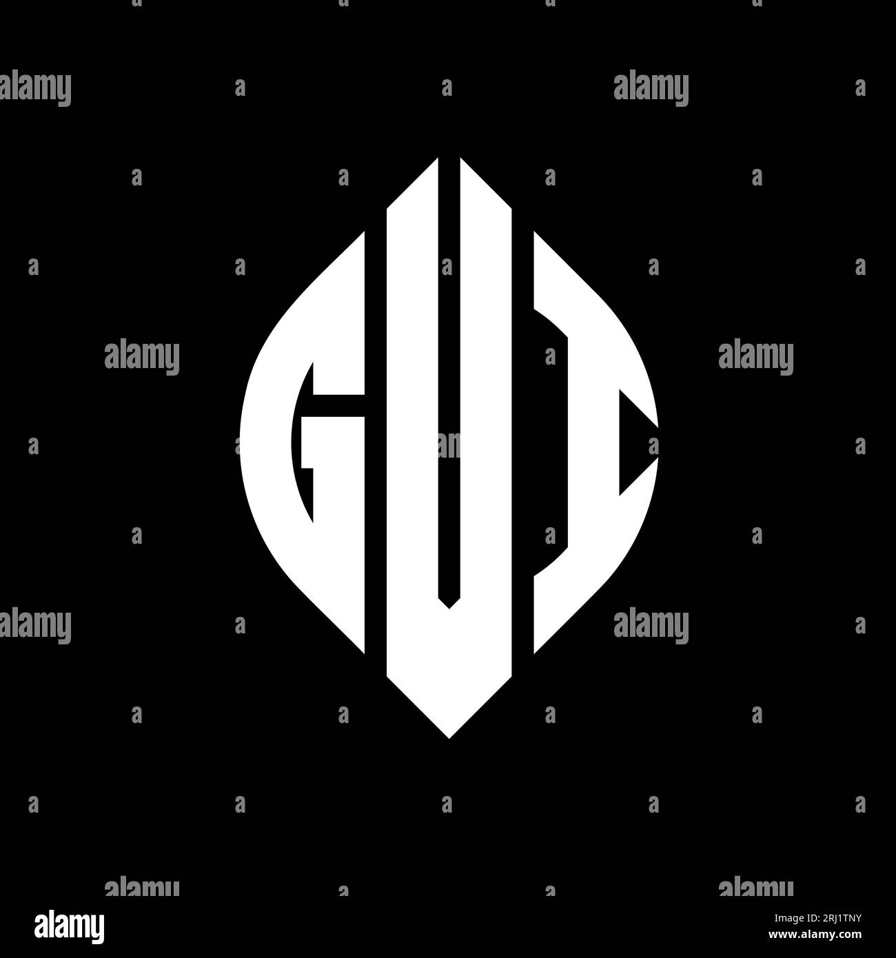 GVI circle letter logo design with circle and ellipse shape. GVI ...