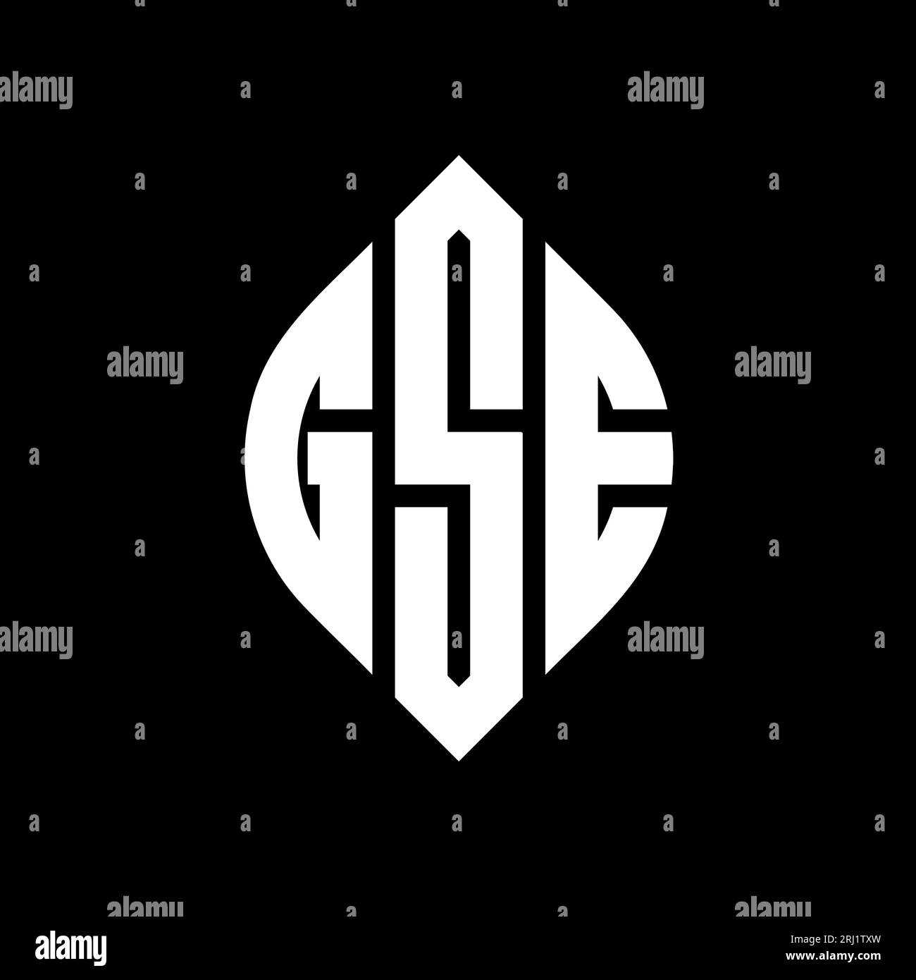 GSE circle letter logo design with circle and ellipse shape. GSE ...